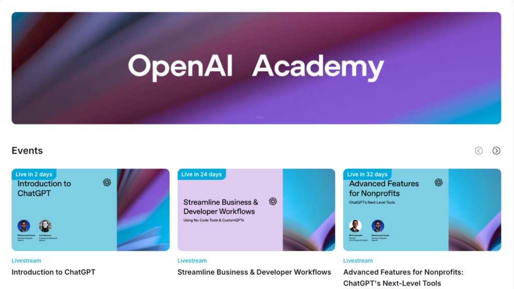 OpenAI Academy Courses Are Open and FREE!